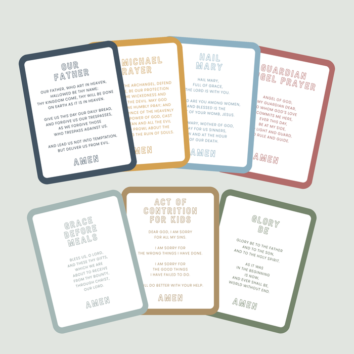 Catholic Prayer Card Collection For Kids